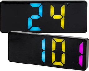 Verk Group DIGITÁLNÍ BUDÍK ELEKTRONICKÝ TEPLOMĚR BAREVNÝ BUDÍK DATUM SNOOZE