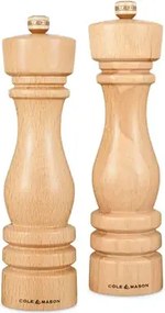 ColeMason London Natural Beech / Mlýnky na sůl a pepř / dárková sada /