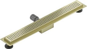 Mexen Flat, lineární podlahový žlab 60 cm, M08, zlatá matná, 1A25060-15