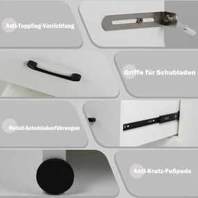 Costway Toaletní stolek s LED osvětlením 3 barvy s nastavitelným jasem – bílý