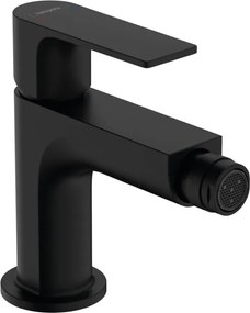 Hansgrohe Rebris E, páková bidetová baterie s kovovou odtokovou soupravou s táhlem, černá matná, HAN-72213670