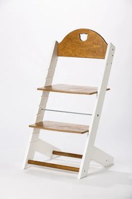 Lucas Wood Style rostoucí židle MIXLE -  bílá/kaštan rostoucí židle MIXLE: Medvídek