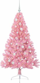 Umělý osvětlený vánoční stromeček Růžová 150 cm PVC 3397066