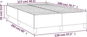 vidaXL Box spring postel 120 x 200 cm samet [3121109] Barva: Růžová
