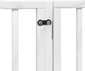 Zábrana pro psy s dvířky skládací 8 panelů bílá 640 cm topol 3155622