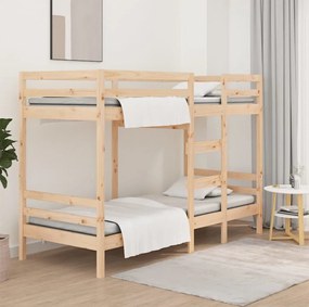 vidaXL Patrová postel 90 x 190 cm masivní borové dřevo [3139842] Barva: Přírodní