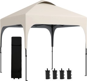 Zahradní altán Outsunny 2,5 x 2,5 m skládací pop-up střecha s nastavitelnou výškou 4 úrovně UV50+ Oxfordská látka, ocelový rám, taška na přenášení sou