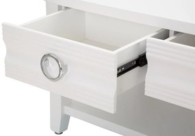 Designový konferenční stolek Hahnunah 90 cm bílý lesk