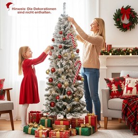 Costway 180 cm Umělý vánoční stromeček s 260 teplými bílými LED světly