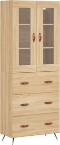 Skříň highboard dub sonoma 69,5 x 34 x 180 cm kompozitní dřevo 3198380