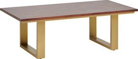 XXXLutz KONFERENČNÍ STOLEK, barvy zlata, barvy vlašských ořechů, dřevo, kov, 120/60/40 cm MID.YOU - Konferenční stolky - 001630014006