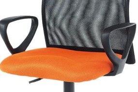 Autronic Kancelářská židle Kancelářská židle, látka MESH oranžová / černá, plyn.píst (KA-B047 ORA)
