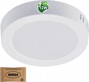 LED stropní svítidlo pro přisazenou montáž 12W 1320lm 4000K neutrální bílá kruh