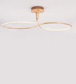 Nova Luce Stropní LED svítidlo FUNGO, d. 102 cm Barva: Zlatá