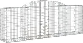 Klenuté gabionové koše 5 ks 300x50x100/120cm pozinkované železo 3146704