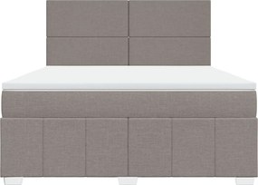 Box spring postel s matrací taupe 180x200 cm textil 3291744