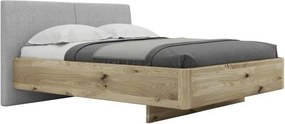 XXXLutz POSTEL, 160/200 cm, šedá, barvy dubu Valnatura - Manželské postele - 002054000202