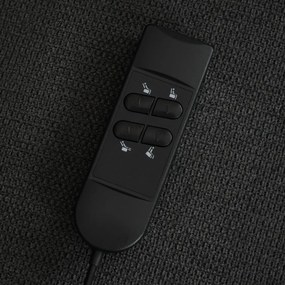 TV křeslo SAMUEL s elektrickým polohováním — 2 motory, látka, šedá, nosnost 150 kg