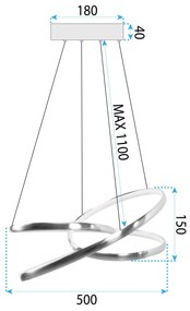 Toolight Závěsné LED osvětlení Urban B1 G005-CP zlaté
