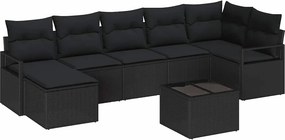 Set pohovek 8 ks Černá polyratan 3355152