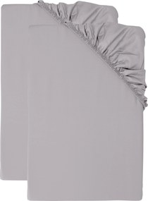 Livarno® Sada napínacích prostěradel z bambusové viskózy Premium, 90-100 x 200 cm, 2dílná, šedá