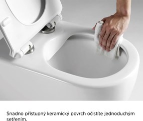 Mereo Mereo, WC závěsné kapotované, RIMLESS, 490x340x350, keramické, vč. sedátka, VSD83S