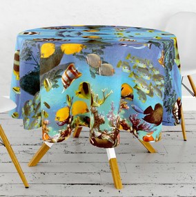 Ubrus PVC kulatý DC-700A - Mořský svět (různé velikosti)