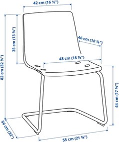 DOCKSTA / TOBIAS Stůl a 4 židle, bílá bílá/průhledné pochromované, 103 cm