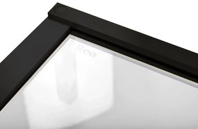 Rea Hugo Double, 2-křídlový sprchový kout 90 (dveře) x 90 (dveře) x 205 cm, 6mm čiré sklo, černý profil, REA-K6601