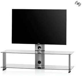 TV stolek se stojanem SONOROUS PL 2000 (čiré sklo + stříbrné alu)