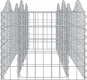 Klenutý gabion vyvýšený záhon 200x50x50 cm pozinkované železo 153542