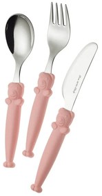 Eme Cutlery Ltd. Dětský příbor PAPPALLEGRA RŮŽOVÝ 3-dílná sada