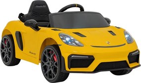 Elektrické autíčko Porsche Spyder RS ​​718 Lakýr žluté