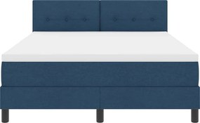 Postel s boxspringem s čelo Modrá 160 x 200 cm textil 3338705