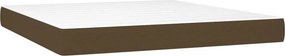 Box spring postel s matrací tmavě hnědá 160x200 cm textil 3140388