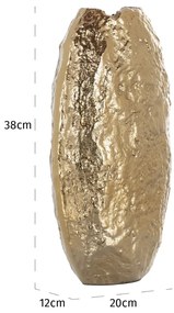 Zlatá kovová váza Richmond Liona 38 cm