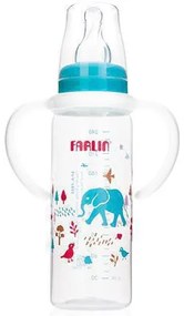 Farlin Kojenecká láhev standart s držátkem 240 ml Růžová