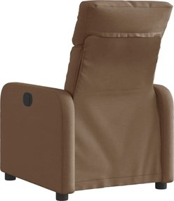 Elektrické polohovací křeslo hnědé textil 3206685