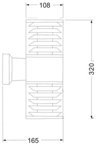 Maytoni O576WL-02GR - Venkovní nástěnné svítidlo BRONX 2xE27/60W/230V IP54 antr