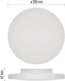EMOS Bílé stropní LED svítidlo 280mm 10-15W IP55 CCT ZM7150