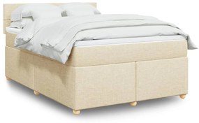 Box spring postel s matrací krémová 160x200 cm textil 3286736