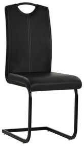 vidaXL Marketos Konzolové jídelní židle 2 ks černé umělá kůže