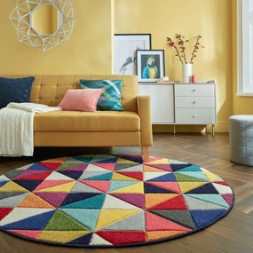 Flair Rugs, AKCE: 160x160 (průměr) kruh Kusový koberec Spectrum Samba Multi kruh, vícebarevná, ložnice