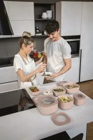 Guzzini Eco Store  More růžová / Mělká dóza na potraviny / 975 ml / 16