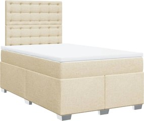 Box spring postel s matrací krémová 120x190 cm textil 3292746