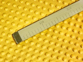 Biante Dětský povlak na polštář Minky 3D puntíky MKP-026 Hořčicový 60 x 60 cm