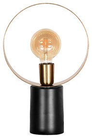 Černo-zlatá kovová stolní lampa LABEL51 Matt
