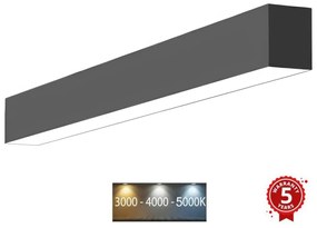 Sinclair | Sinclair LSM 24-40CCT - LED Stropní svítidlo LSM LED/40W/230V 120 cm černá | SNC052