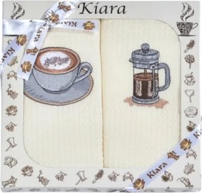 Praktik Dárková sada utěrek KIARA Šálek a moka konvička 50x70 cm, 2 ks