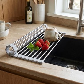 Rolovací odkapávač na dřez REA P12298A, šedý